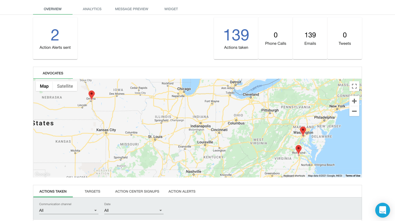 Text Messaging and Advocacy Mapping Now Available.